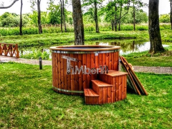 Vasca idromassaggio jacuzzi tinozza esterno in legno 2023